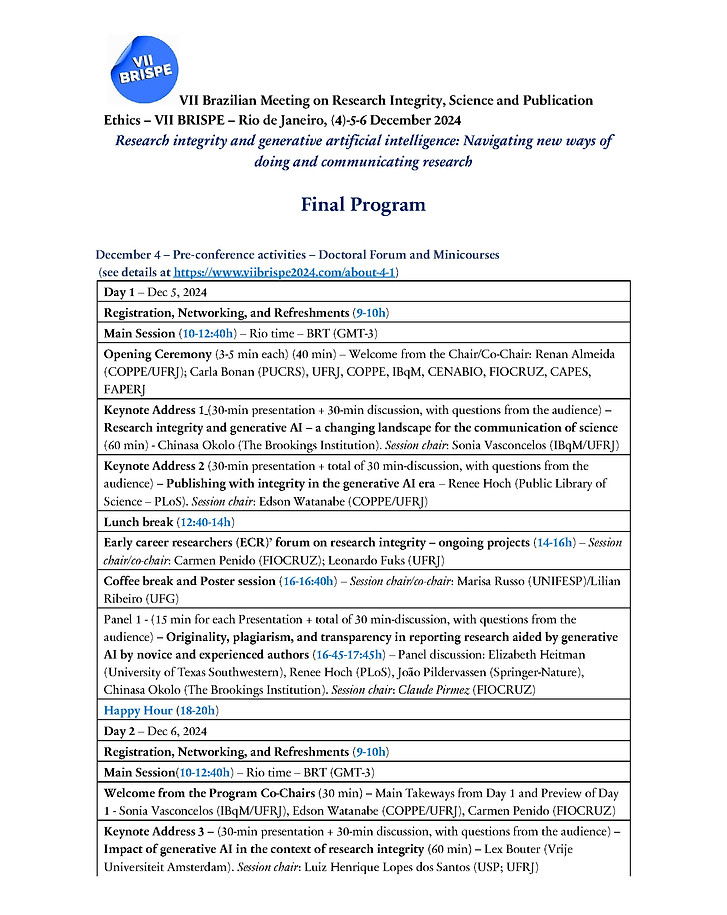 Final Program | VII BRISPE 2024